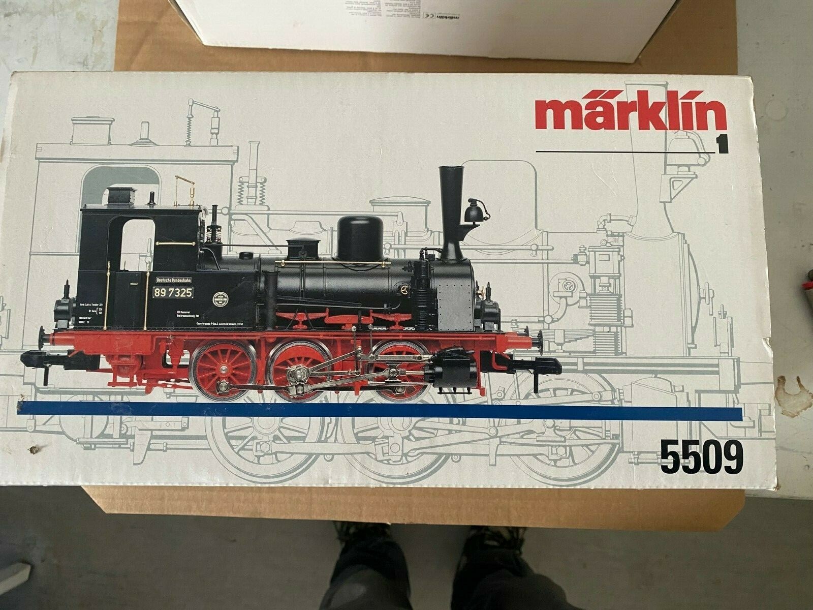 (1EH11) Märklin 5509 Spur 1 DC Dampflok BR 89 7325 der DB, Digital OVP ...