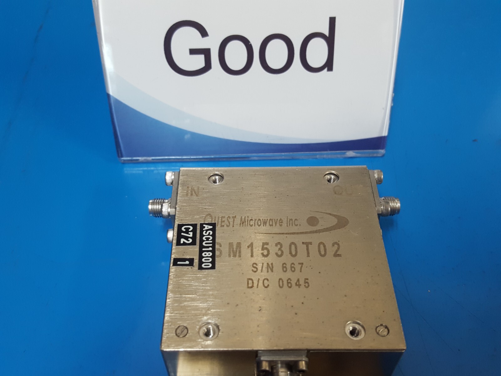 Quest-Microwave SM1530T02: RF Isolator, 1.5-3.0GHz, 50Ohm, SMA(f) (667 ...