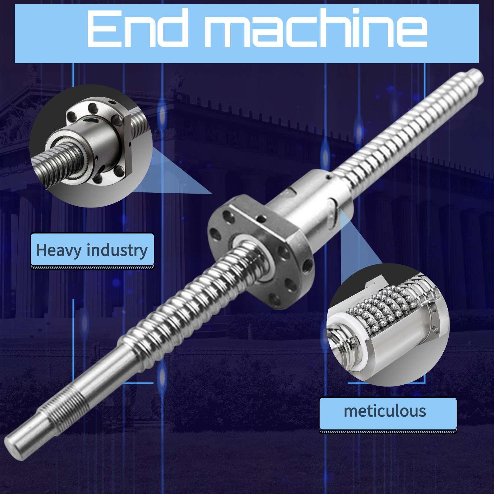 Ball Screw SFU1204 RM1204 12mm L250mm-1500mm w Flange Single Ball Nut ...