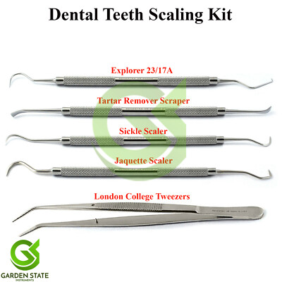 Teeth Scaling Kit Veterinary Dental Animals Cat Dog Tartar Plaque ...