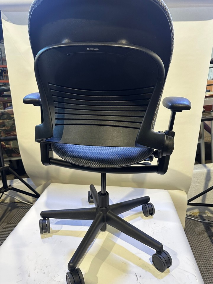 Steelcase Leap V1 in Light Blue Multi-Color Fabric Finish | eBay
