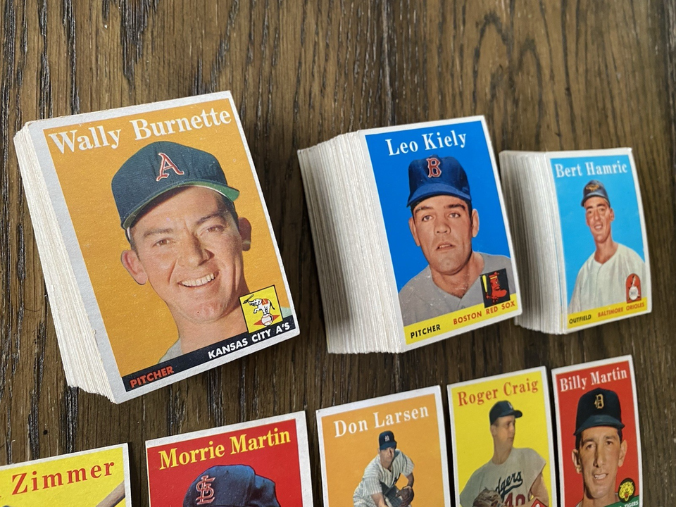 1958 Topps Baseball Partial Set 176 Different VG to EX Condition 36% of ...