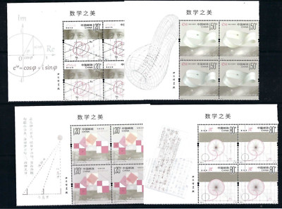 CHINA 2025-4 The beauty of Math - Pi and Euler's formula Stamps x 4 ...