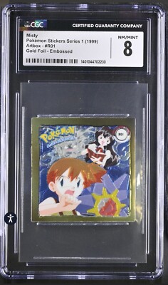 1999 Pokemon Sticker ~ Misty ~ ArtBox Series 1 Gold Foil Embossed #R01 ...