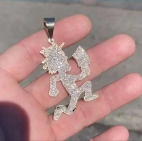 Genuine 100% Moissanite Customize Running Man Character Charm Pendant ...