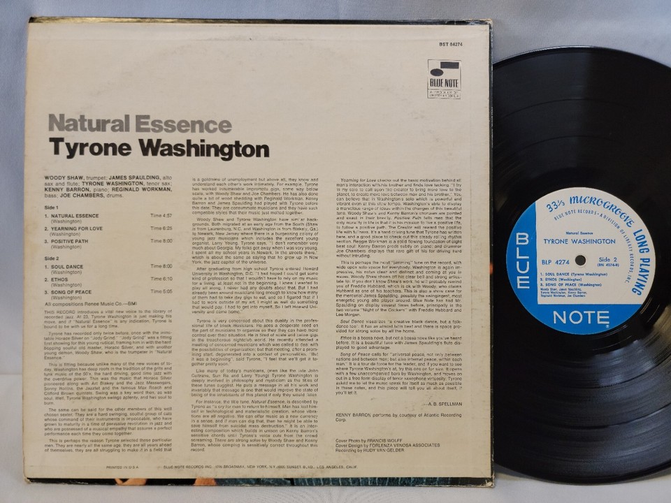Tyrone Washington - Natural Essence - OG 1968 Mono PROMO - BLUE NOTE ...