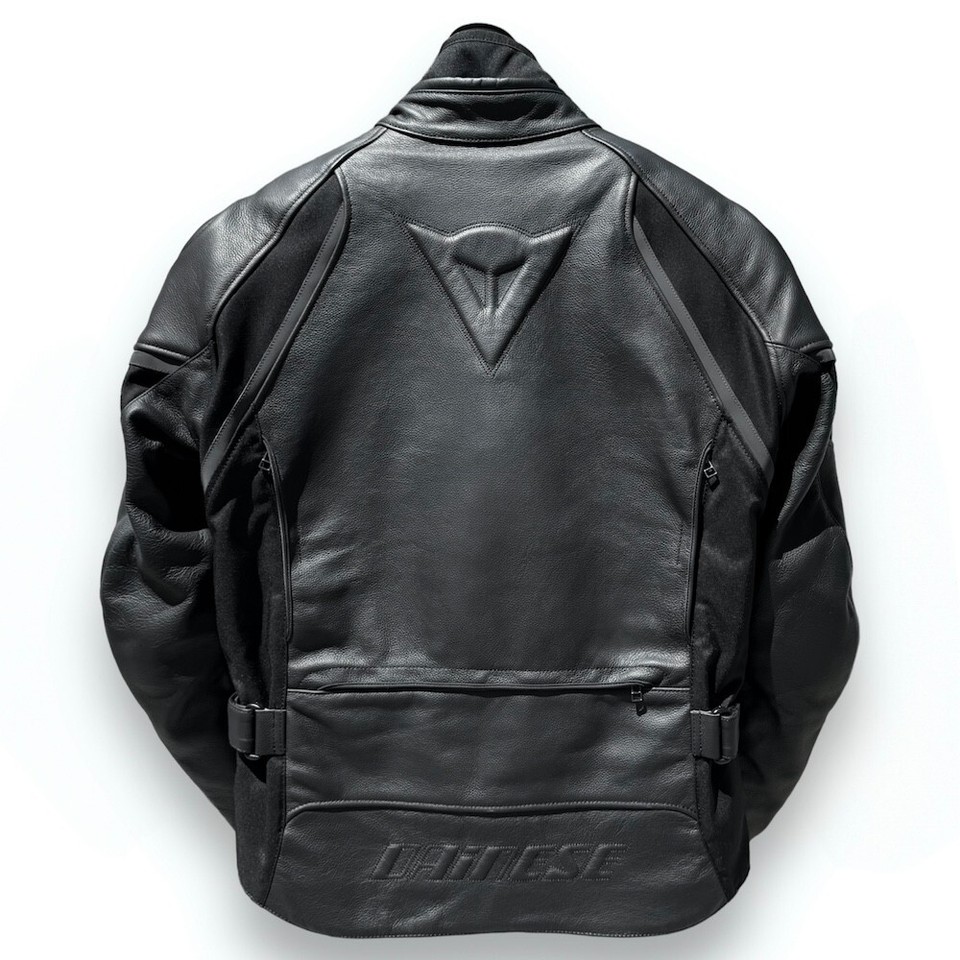 DAINESE Cruiser D-Dry Leather Jacket CE Armored Motorcycle Touring Mens ...