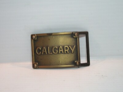 Vintage Bronze Tone Calgary Belt Buckle | eBay