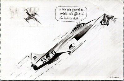 Comic Aviation Pilot Fail Aircraft Vintage RPPC B98 | eBay