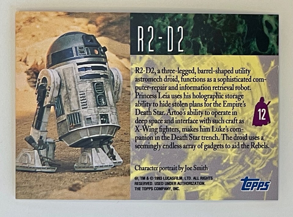 Topps 1993 Star Wars Galaxy Card Collection The Star Wars Ensemble "R2 ...