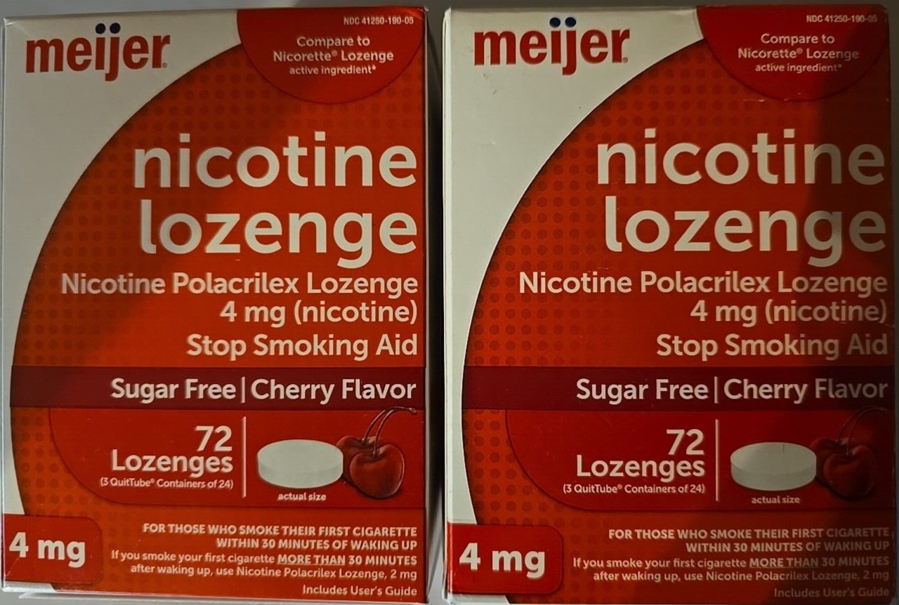 Meijer Nicotine Lozenge Box Cherry Ice 4mg 144 CT (READ DESCRIPTION ...