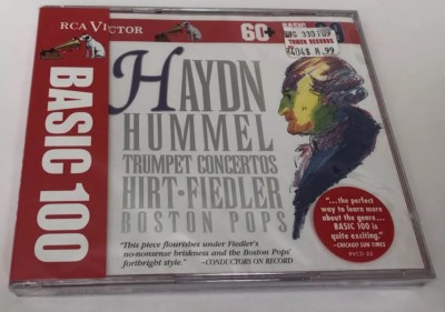 Brand New RCA Victor Basic 100 Vol. 39 CD Haydn/Hummel/Molter Trumpet ...