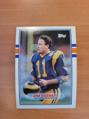 1989 Topps #129 Jim Everett - Los Angeles Rams - NFL - Fresh pull | eBay