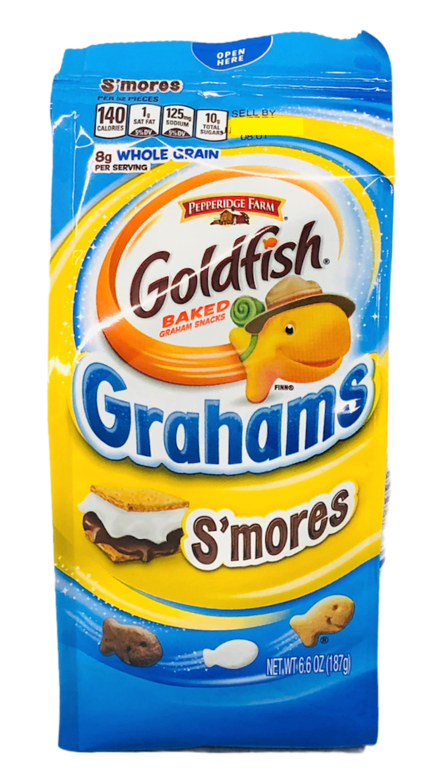 Pepperidge Farm S'mores Grahams Goldfish Baked Snack Crackers Two 6.6oz ...
