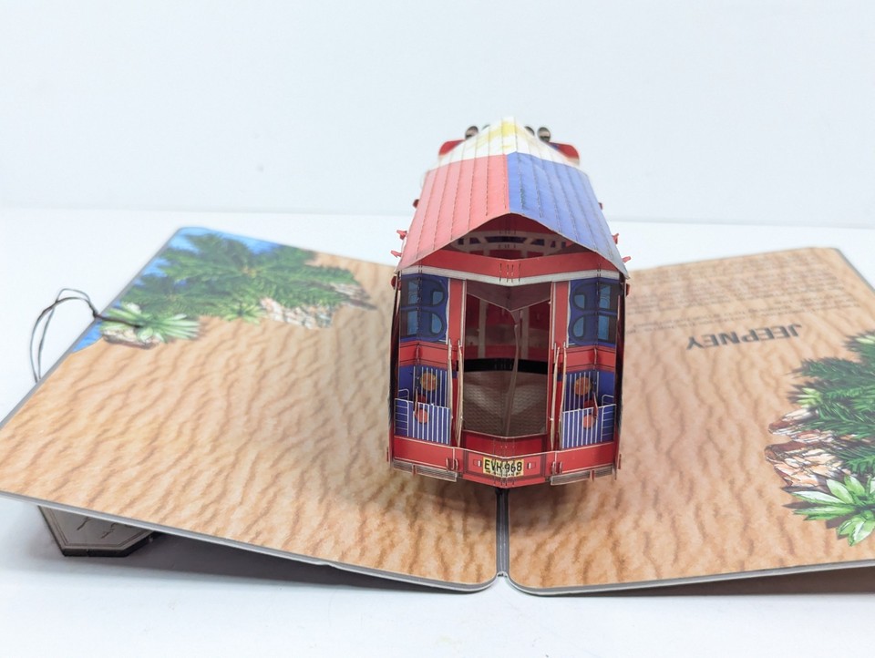 Kultura Uniquely Filipino Jeepney Pop Up Book Jitney 10" x 5.25" Open ...