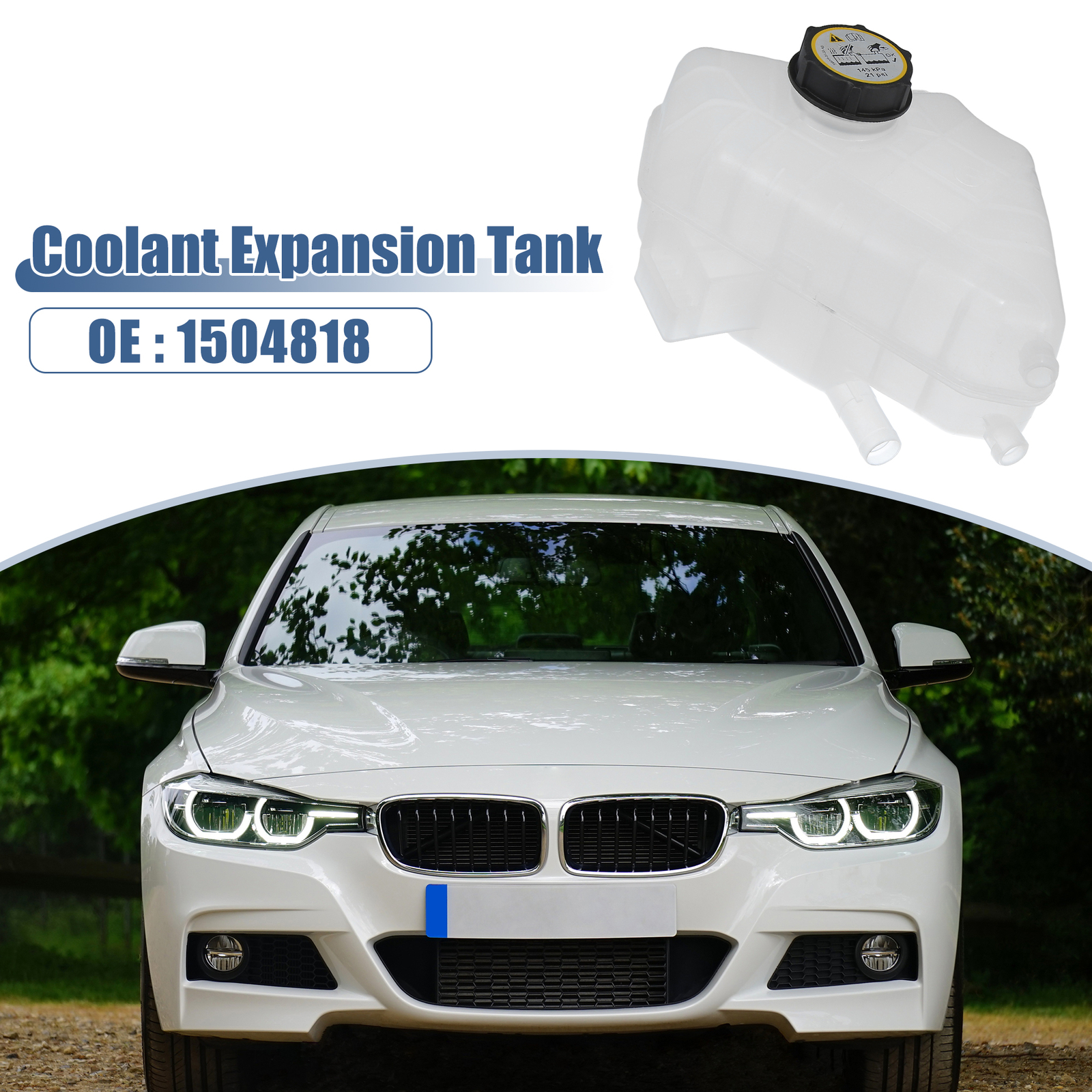 1 Set Radiator Coolant Expansion Header Tank Bottle with Cap for Ford ...