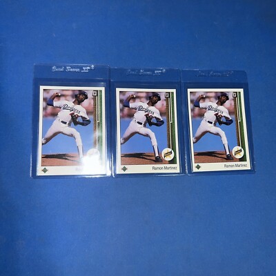 🔥(3) RAMON MARTINEZ 1989 UPPER DECK #18 RC LOS ANGELES DODGERS PITCHER🔥 ...