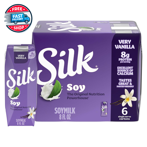 Shelf-Stable Soy Milk Singles, Very Vanilla, Dairy-Free, Vegan, Non-Gmo ...