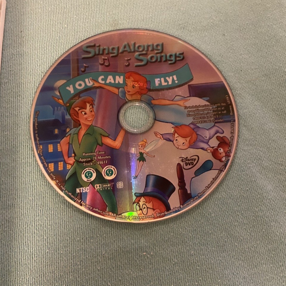 Disney Sing Along Songs PETER PAN YOU CAN FLY! DVD Like NEW ...