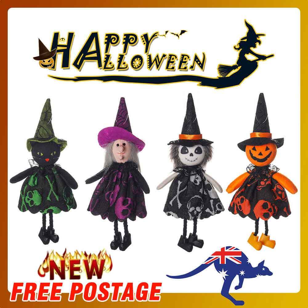 Witch Plush Doll Angel Girl Pumpkin Halloween Decorations Hanging Party ...