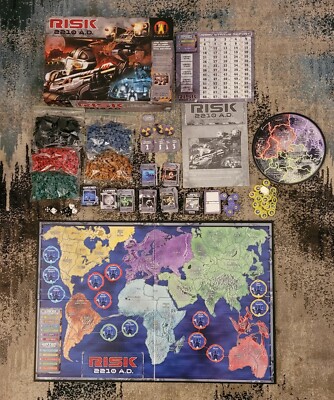 Risk 2210 AD Board Game 2001 Edition Hasbro / Avalon Hills Game ...