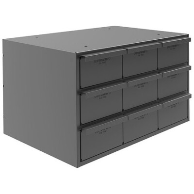 Durham Mfg 004-95 Drawer Bin Cabinet With 9 Drawers, Prime Cold Rolled ...