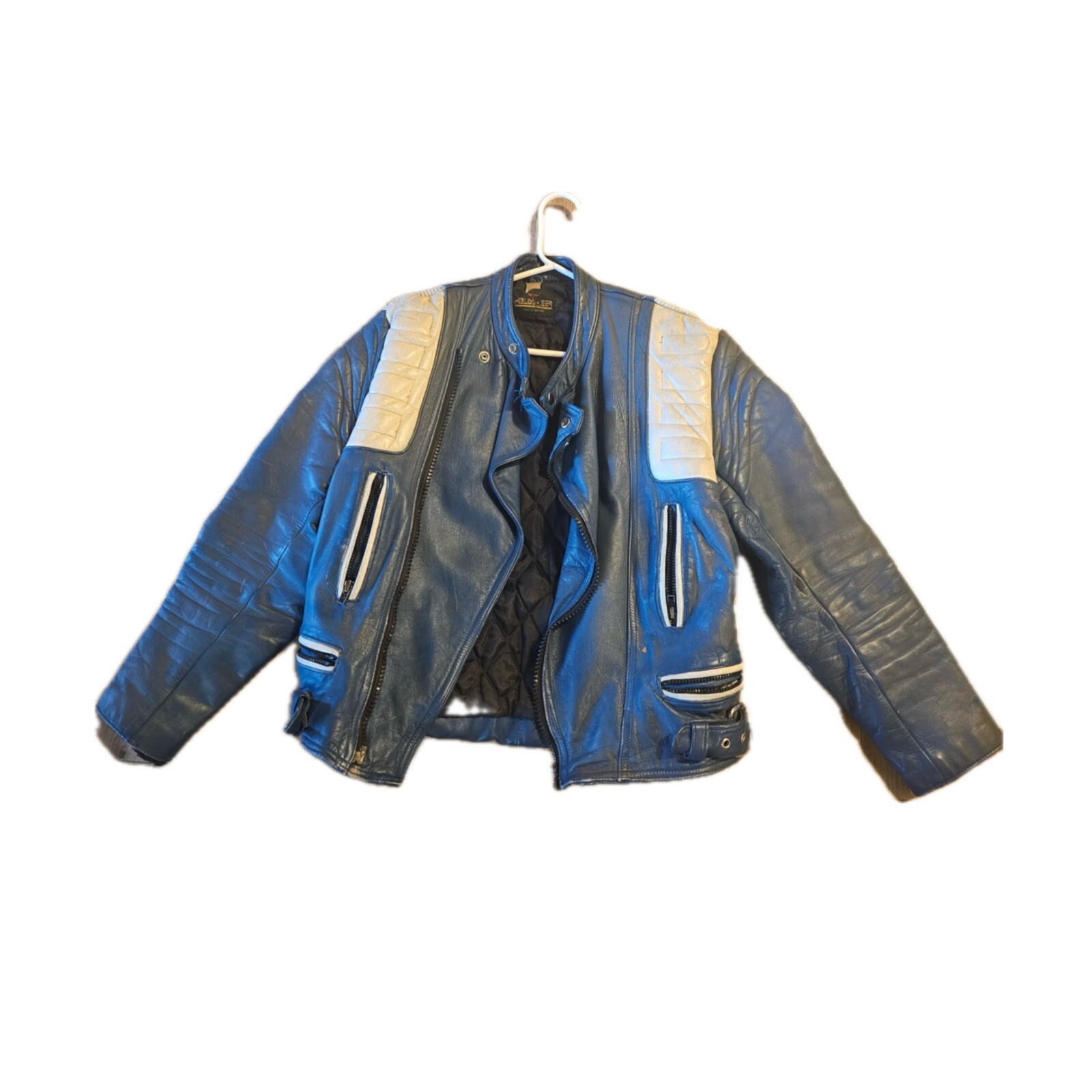 VINTAGE Classic FIELDSHEER Leather biker Jacket-FREE … - Gem