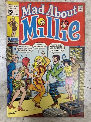 Vintage 1969 Marvel Mad About Millie Comic Book Issue #1 Silver Age | eBay