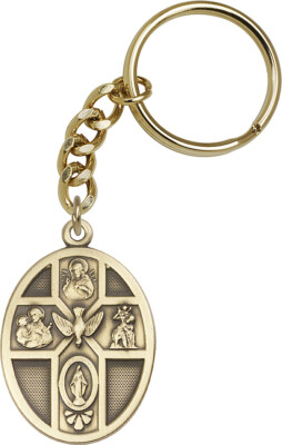 Gold Holy Spirit Key Ring KeyChain NEW By Bliss MADE USA Confirmation ...