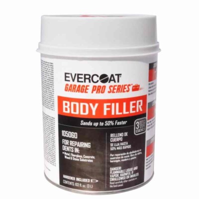 Evercoat Garage Pro Gray Lightweight Auto Body Filler 102 oz Metal ...