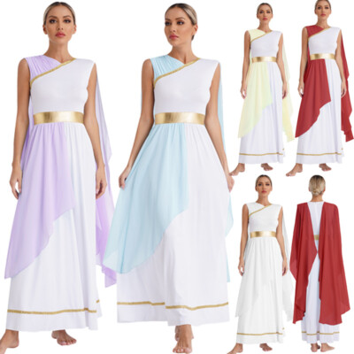Women Greek Costume Roman Dress Ancient Greece Toga Gown Rome Princess ...