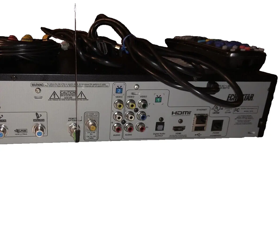 Dish Network Vip722k DVR Receiver w/Dish (2) Remote 21.1 IR+Cables ...