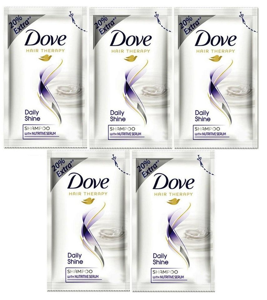 Dove Hair Therapy Daily Shine Shampoo Sachet - 5 ML + 20% Extra | eBay