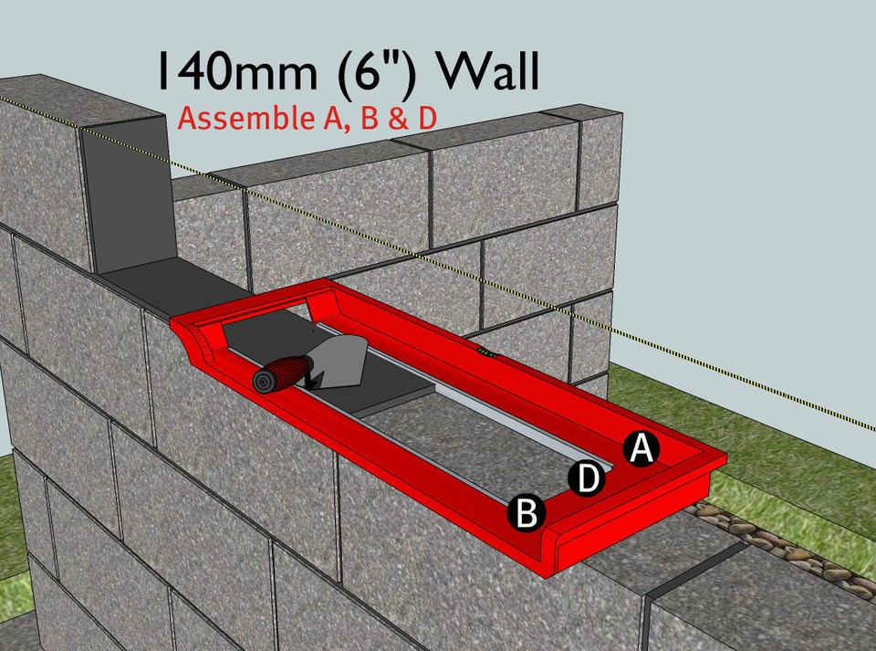Bricky - Wall Building / Bricklaying Tool + trowel (Adjustable Model ...