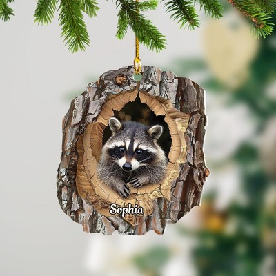 Racoon 2D Flat Ornament Racoon Rearview Mirror Car Accessories Racoon ...