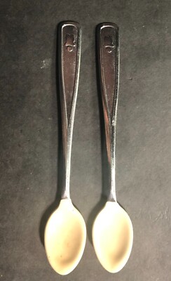 PAIR of vintage '80s the first years stainless steel child spoons ...