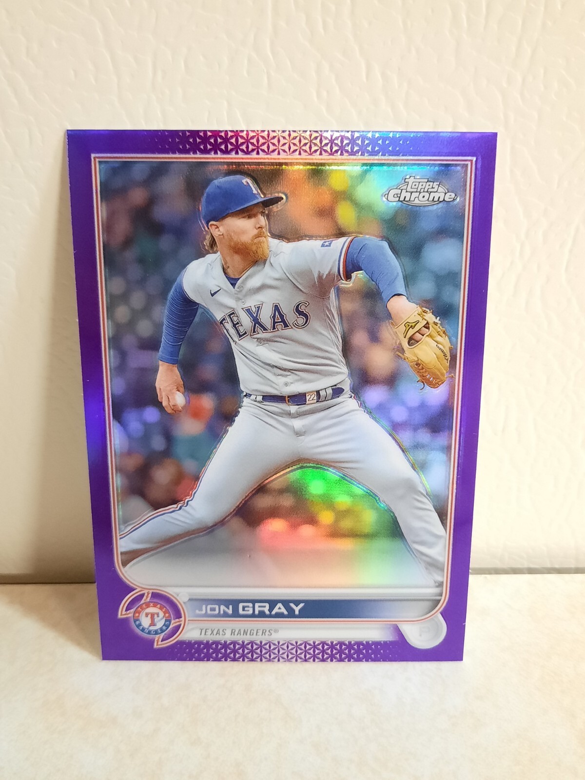 Jon Gray: Texas Rangers (Purple Refractor) 2022 Topps Chrome USC61 MLB ...