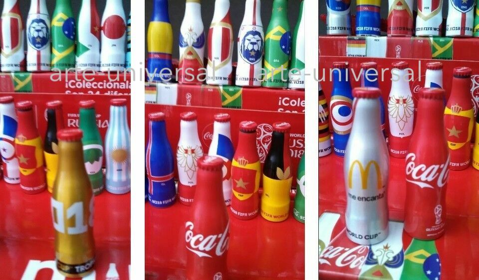 SET OF 24 MINI COCA COLA MEXICO BOTTLES - RUSSIA SOCCER FOOTBALL WORLD ...