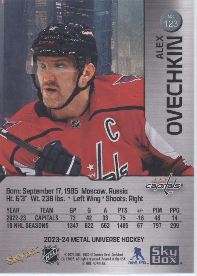 2023-24 SkyBox Metal Universe #123 Alex Ovechkin | eBay