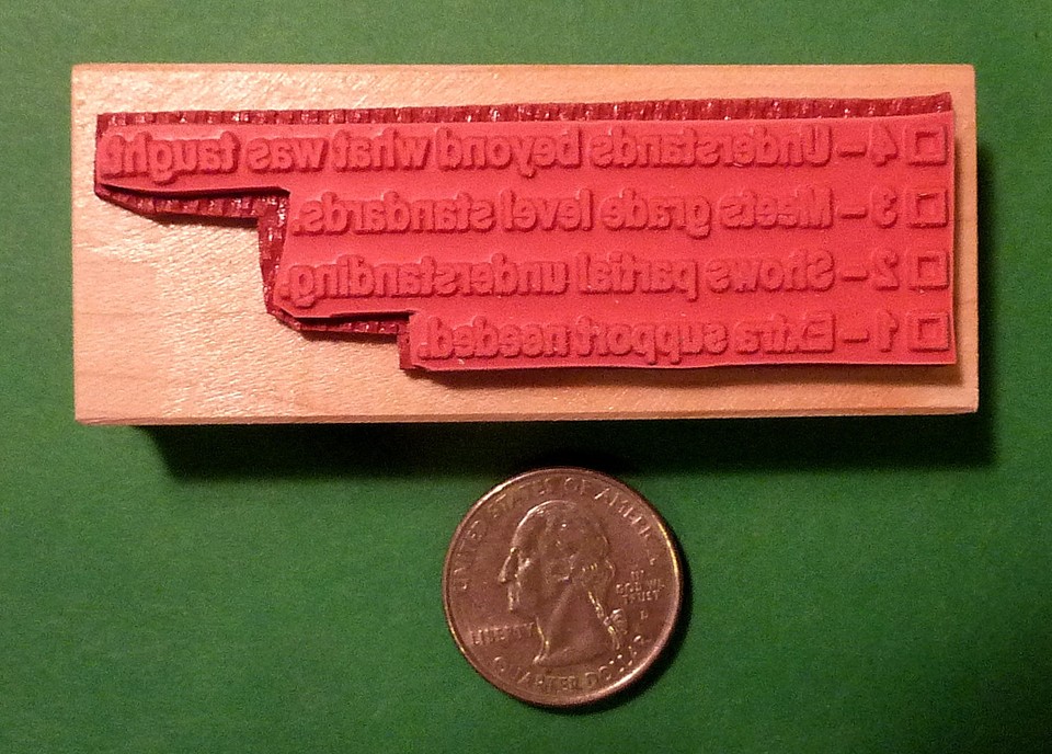 Understands 4321 Rubric - Teacher's Wood Mounted Rubber Stamp | eBay