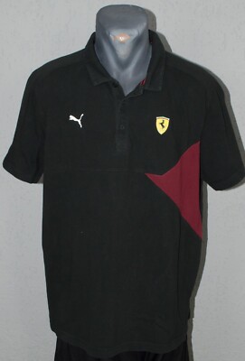 Scuderia Ferrari Jersey Racing Formula One Polo Mens Cotton Shirt Size ...