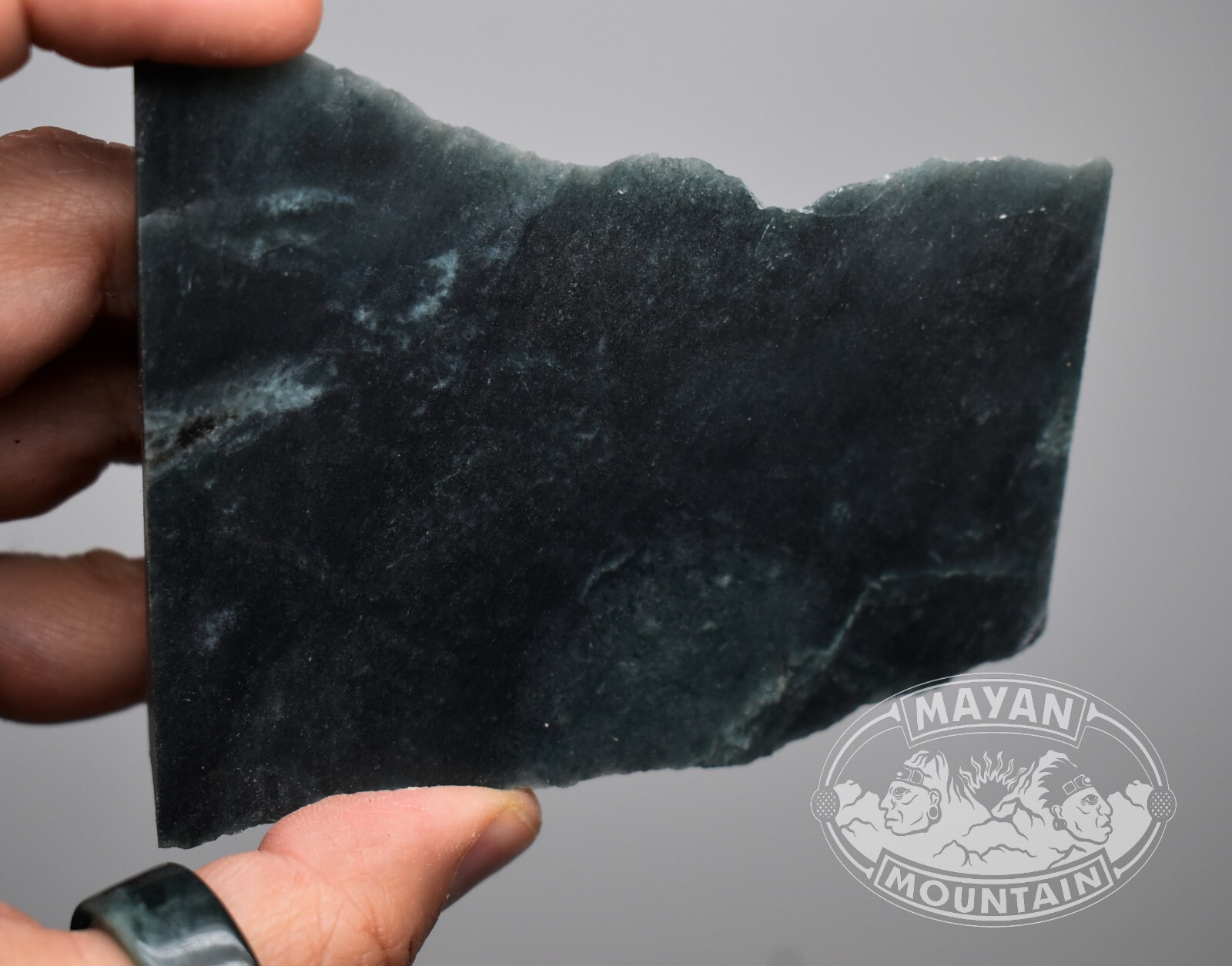 BEAUTIFUL TRANSLUCENT BLUE SLAB OF GUATEMALAN JADEITE JADE ROUGH MAYAN ...