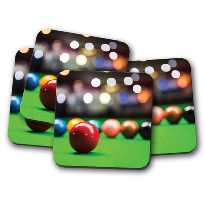 4 Set - Awesome Pool Table Coaster - Snooker Pub Bar Sports Casino Gift ...