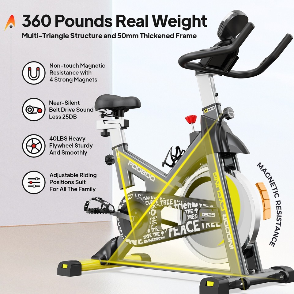 Indoor Cardio Workout Bike Stationary Bike Cycling Fitness Home ...