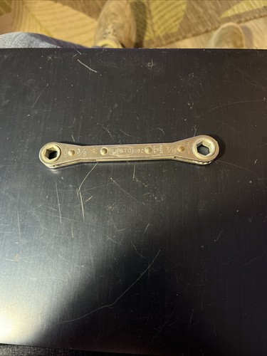 Proto Ratcheting Double End Box Wrench Straight 6-Point 3/8" x 7/16 ...