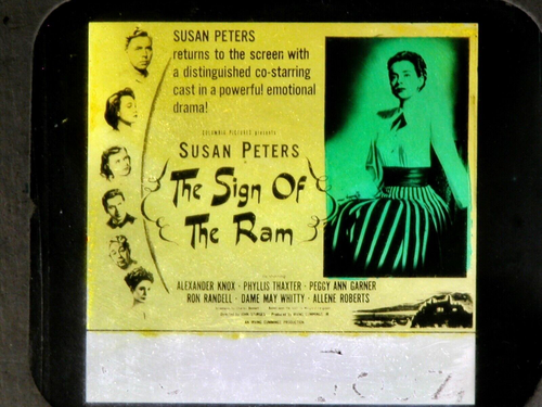 The Sign Of The Ram Vtg Magic Lantern Glass Slide Movie Susan Peters ...