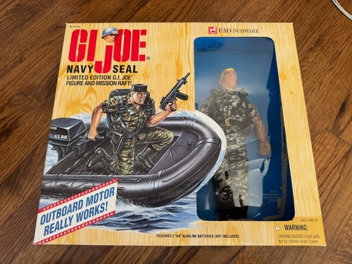 Vintage G.I. Joe Navy Seal FAO Schwarz Limited Edition Figure + Raft ...