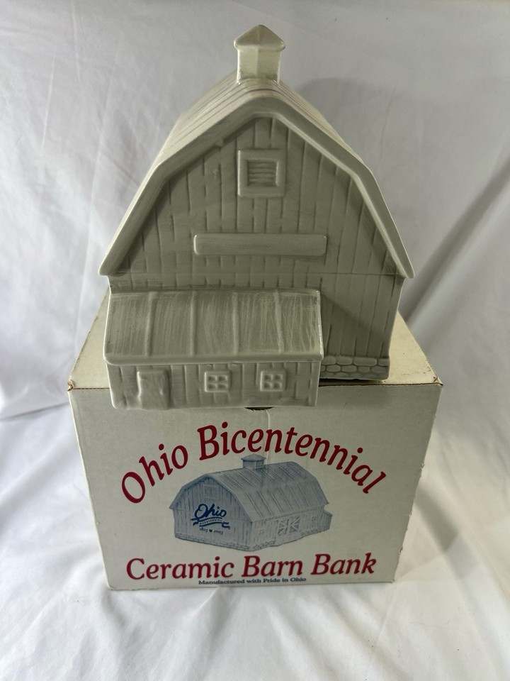 McCoy Pottery Collection Ohio Bicentennial Barn Collectable Bank Signed ...