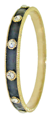 bangle black enamel mx signature colletion bracelet cz yellow gold ...