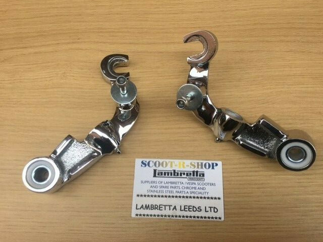 LAMBRETTA SERIES 3 CHROME FORK LINKS. BOTTOM DAMPER MOUNTS FITTED ...